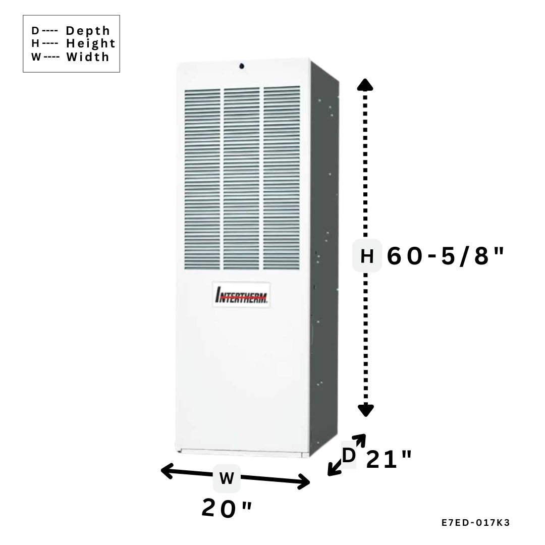 Intertherm E7ED-017K3 Electric Furnace | 51,000 BTU Downflow ...
