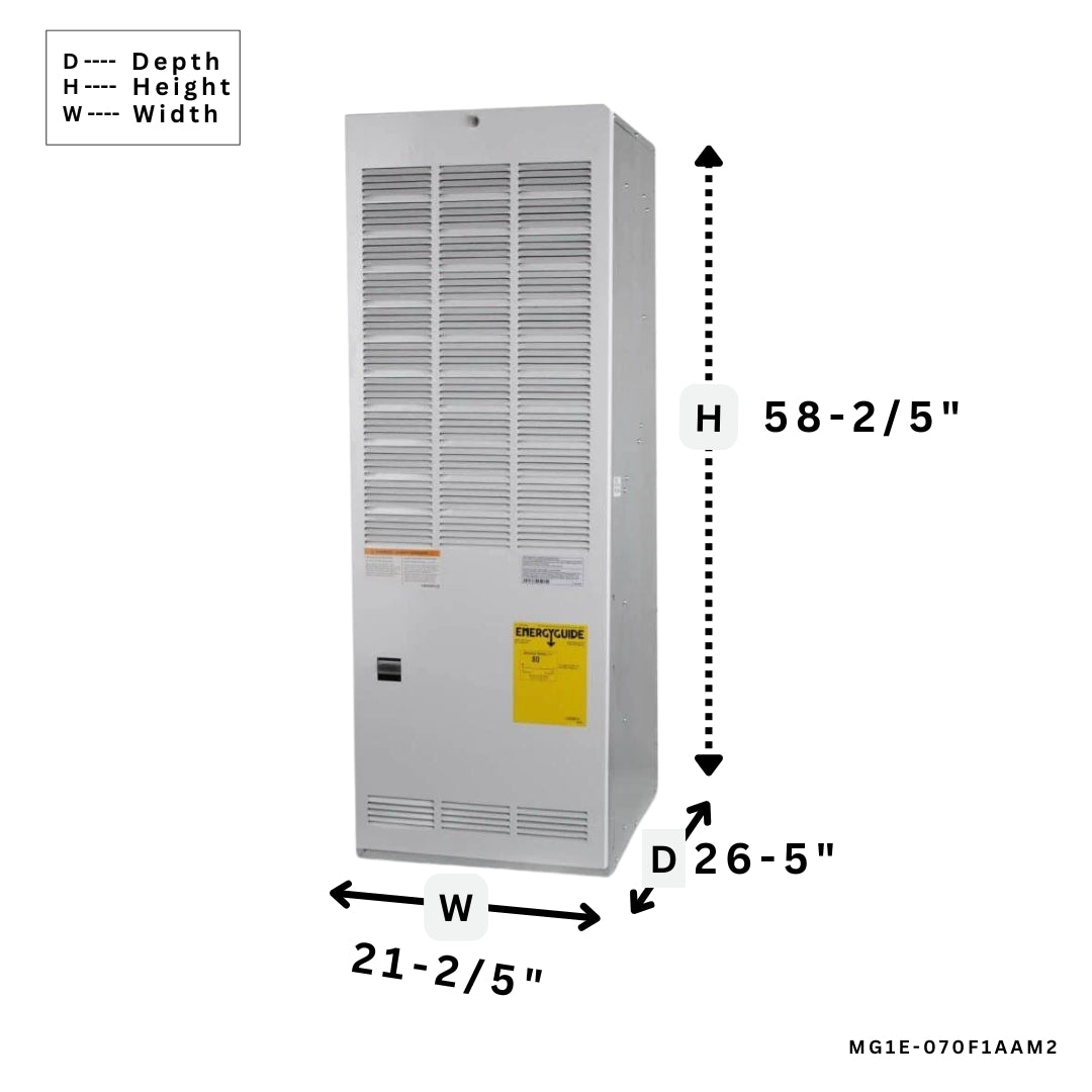 Intertherm MG1E-070F1AAM2 80% AFUE Gas Furnace (Manufactured Homes ...