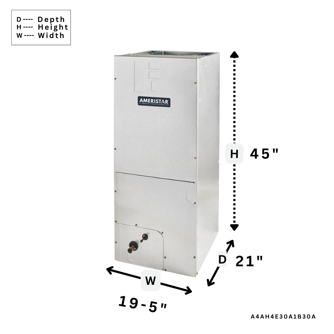 2.5 Ton Ameristar Convertible Air Handler A4AH4E30A1B30A | 14.3 SEER ...