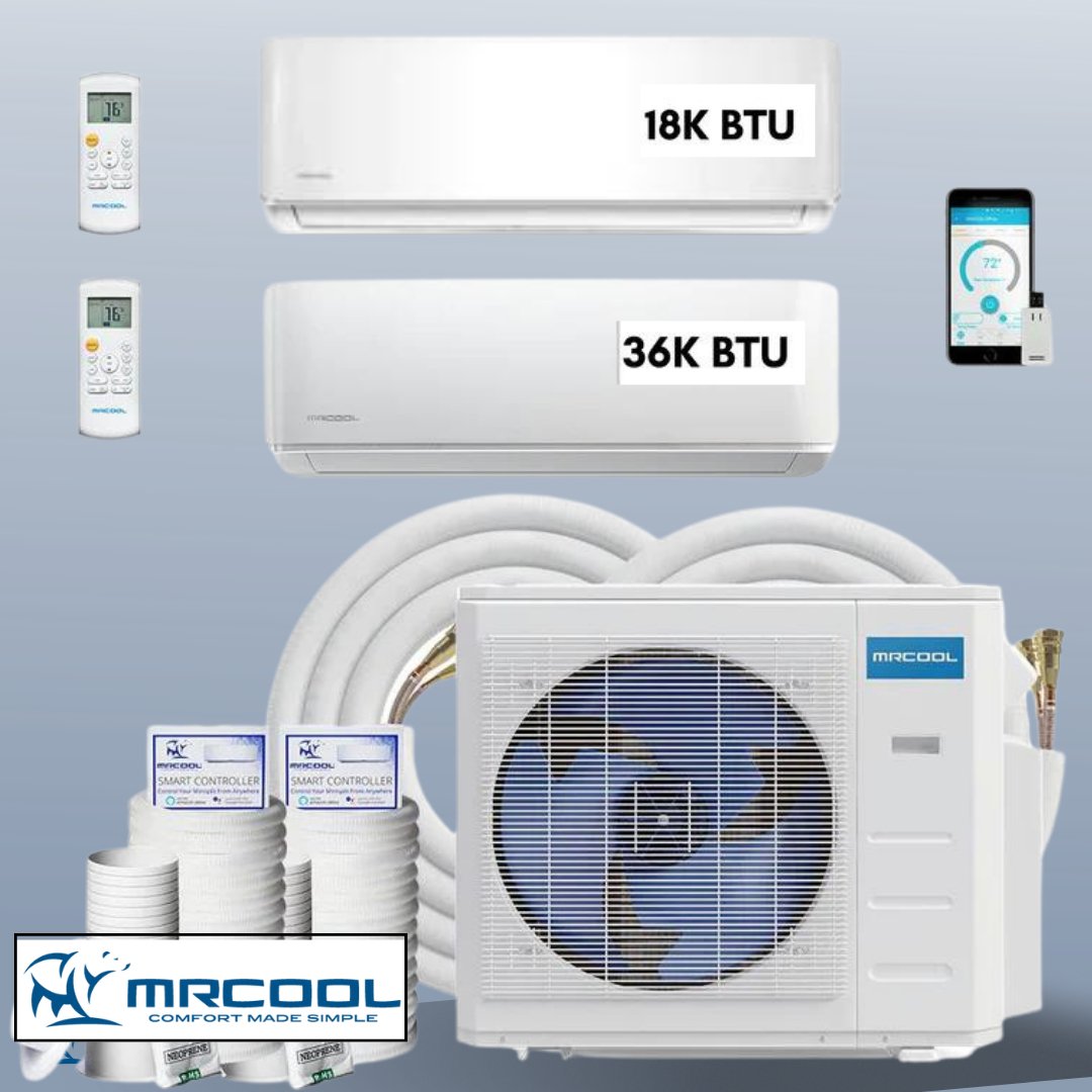 MRCOOL DIY 45,000 BTU 4-Zone Ductless Mini Split DIY-B-448HP09090918 ...